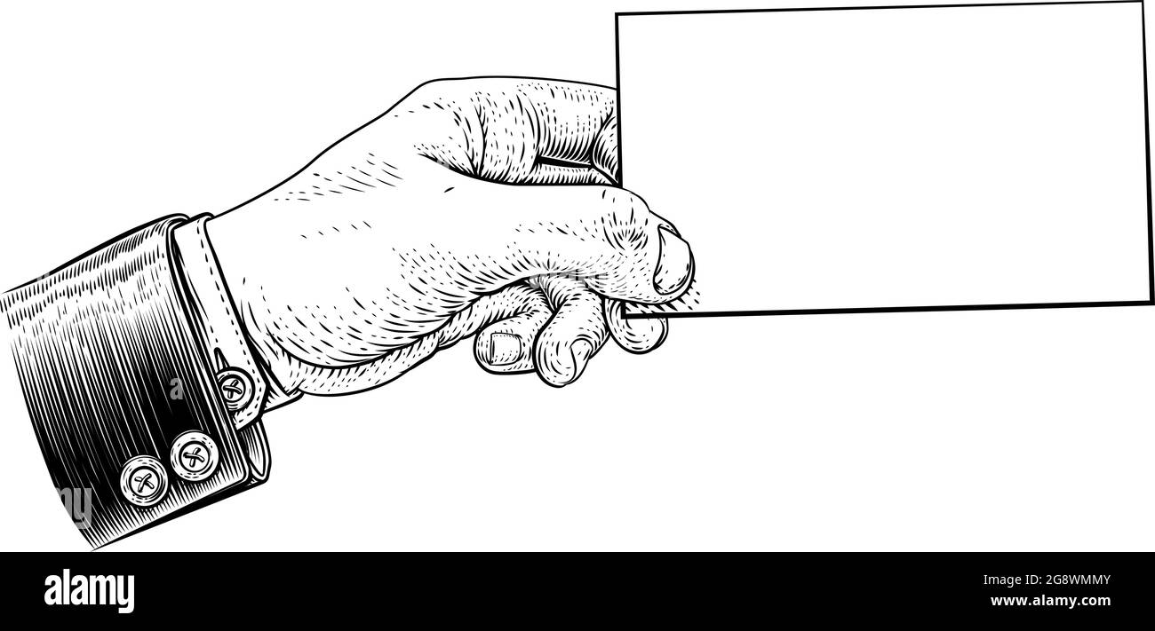 Holding card in hands Stock Vector Images - Alamy