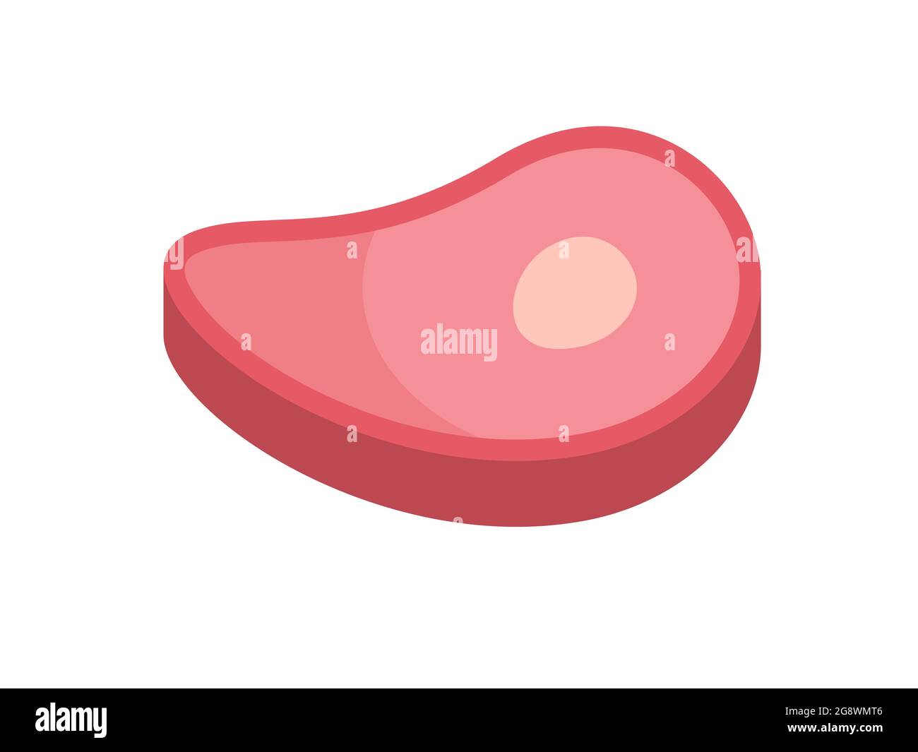 meat single isolated icon with flat style vector illustration Stock ...