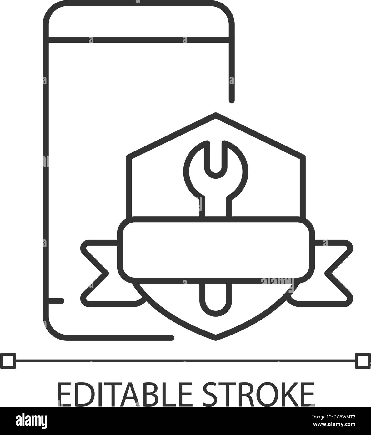 Phone warranty flat icon Cut Out Stock Images & Pictures - Alamy