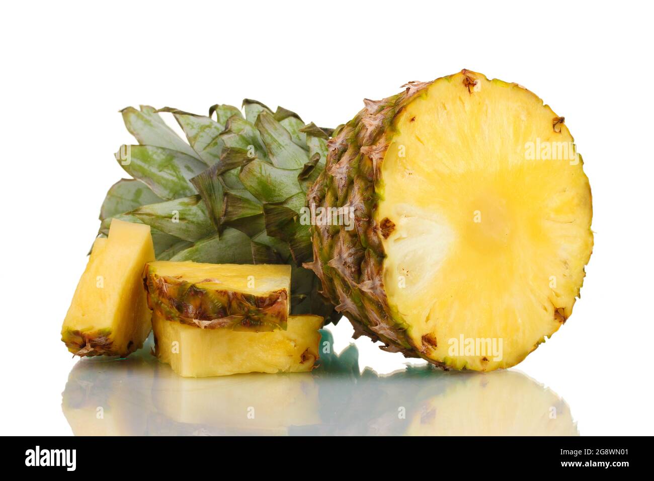 Food fresh tropical fruit pinapple sliced single healthy hi-res stock ...