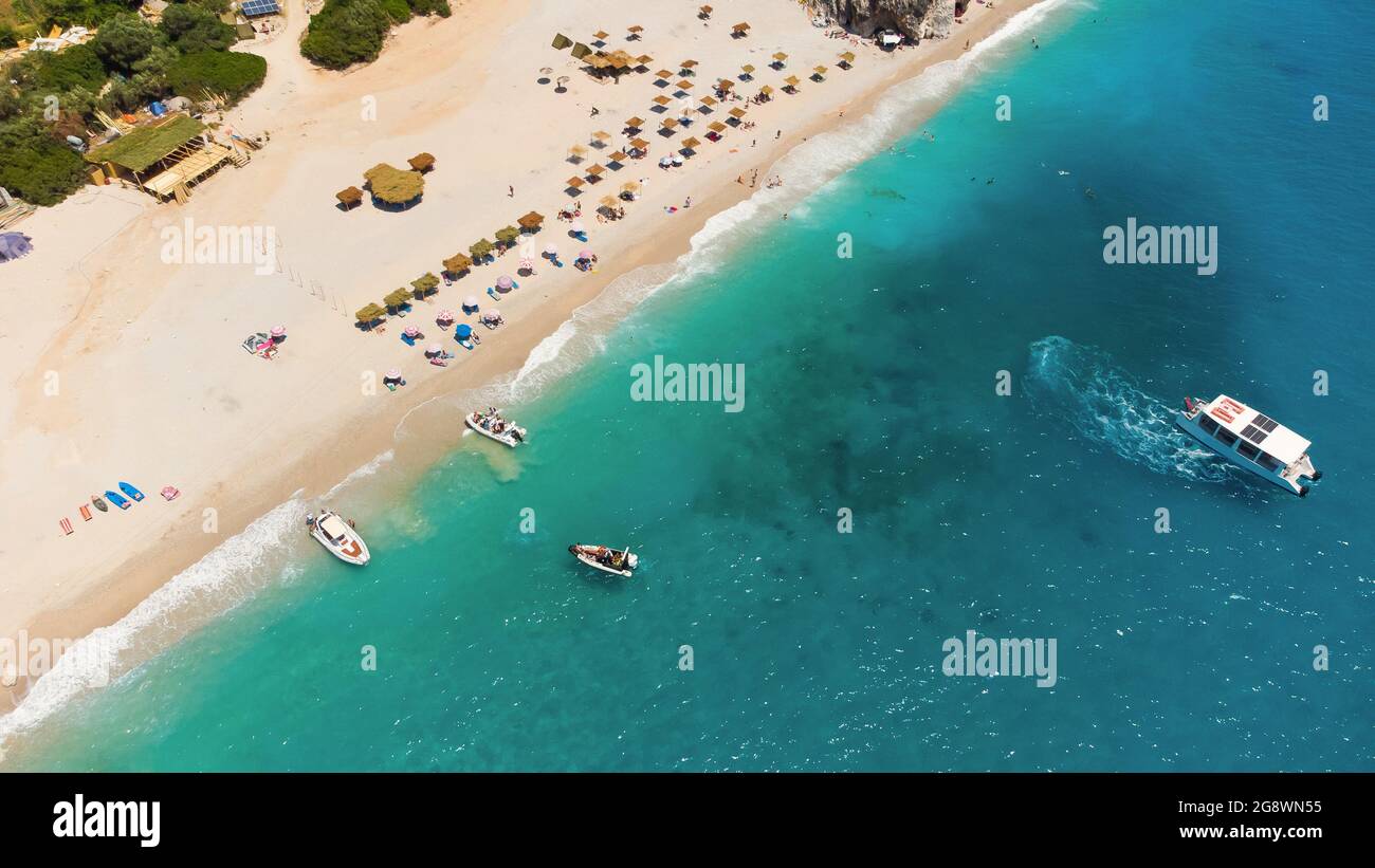 View of Gjipe beach, Albania Stock Photo - Alamy