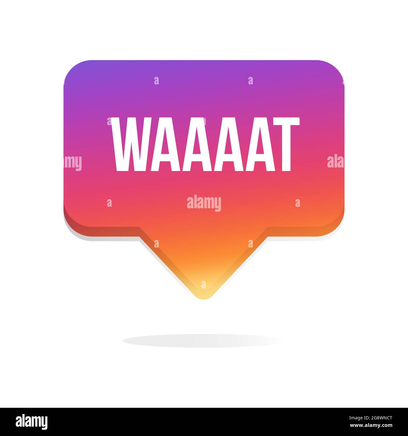 WAT Notification Bubble. Social Media Pop Up Banner. . Vector ...
