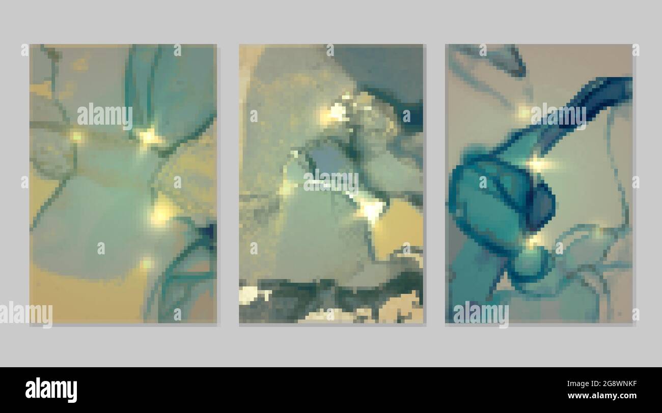 Gold geode marble abstract backgrounds set Stock Vector Images - Alamy