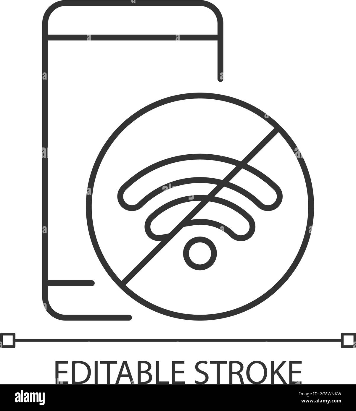 Internet connection issues linear icon Stock Vector Image & Art - Alamy