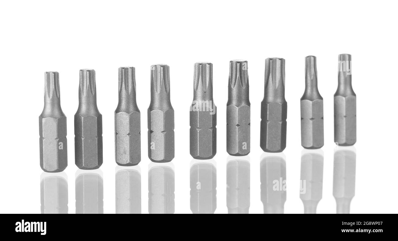 Construction bits isolated on white Stock Photo - Alamy