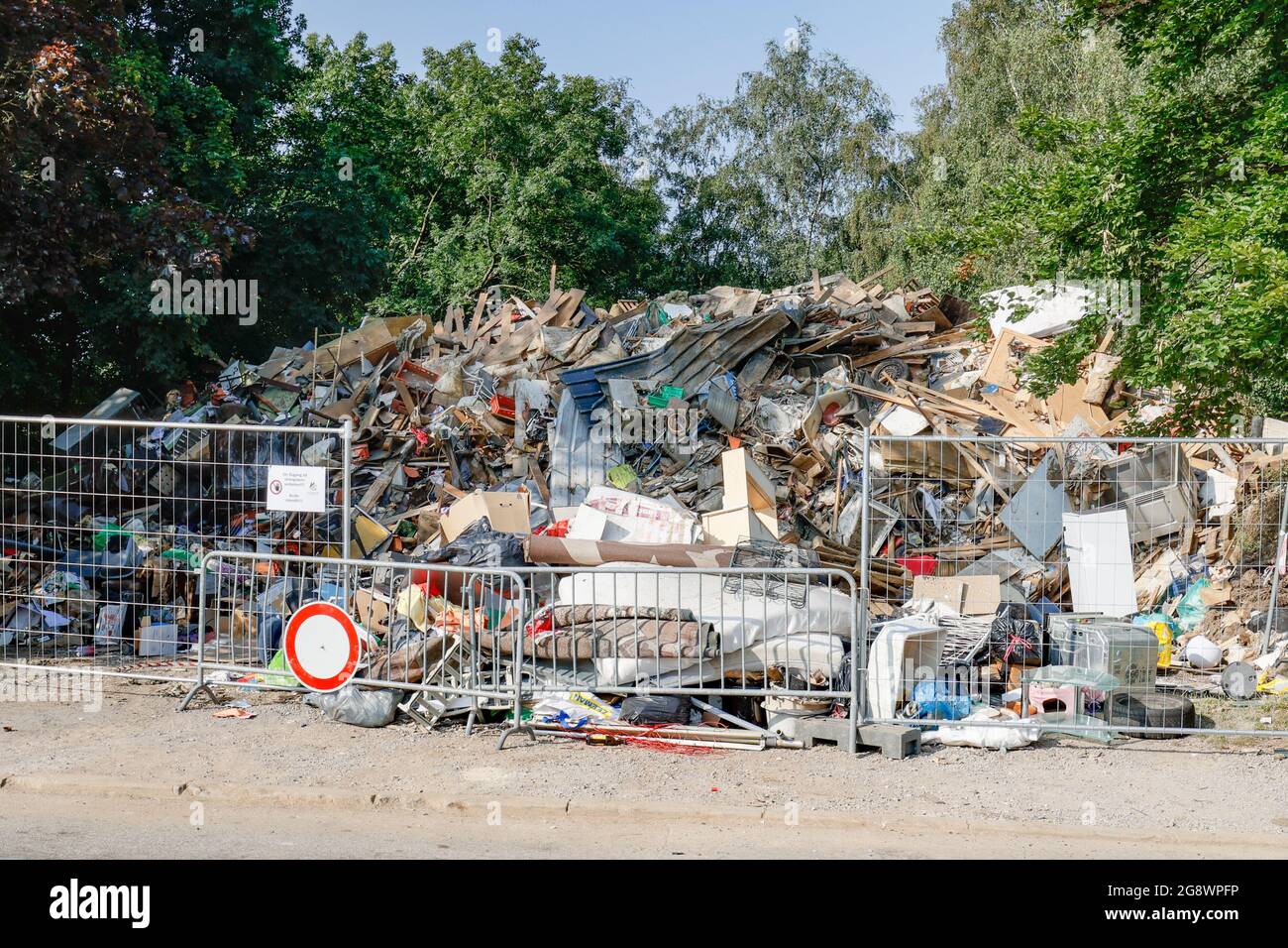Illustration picture shows rubble and debris following the recent ...