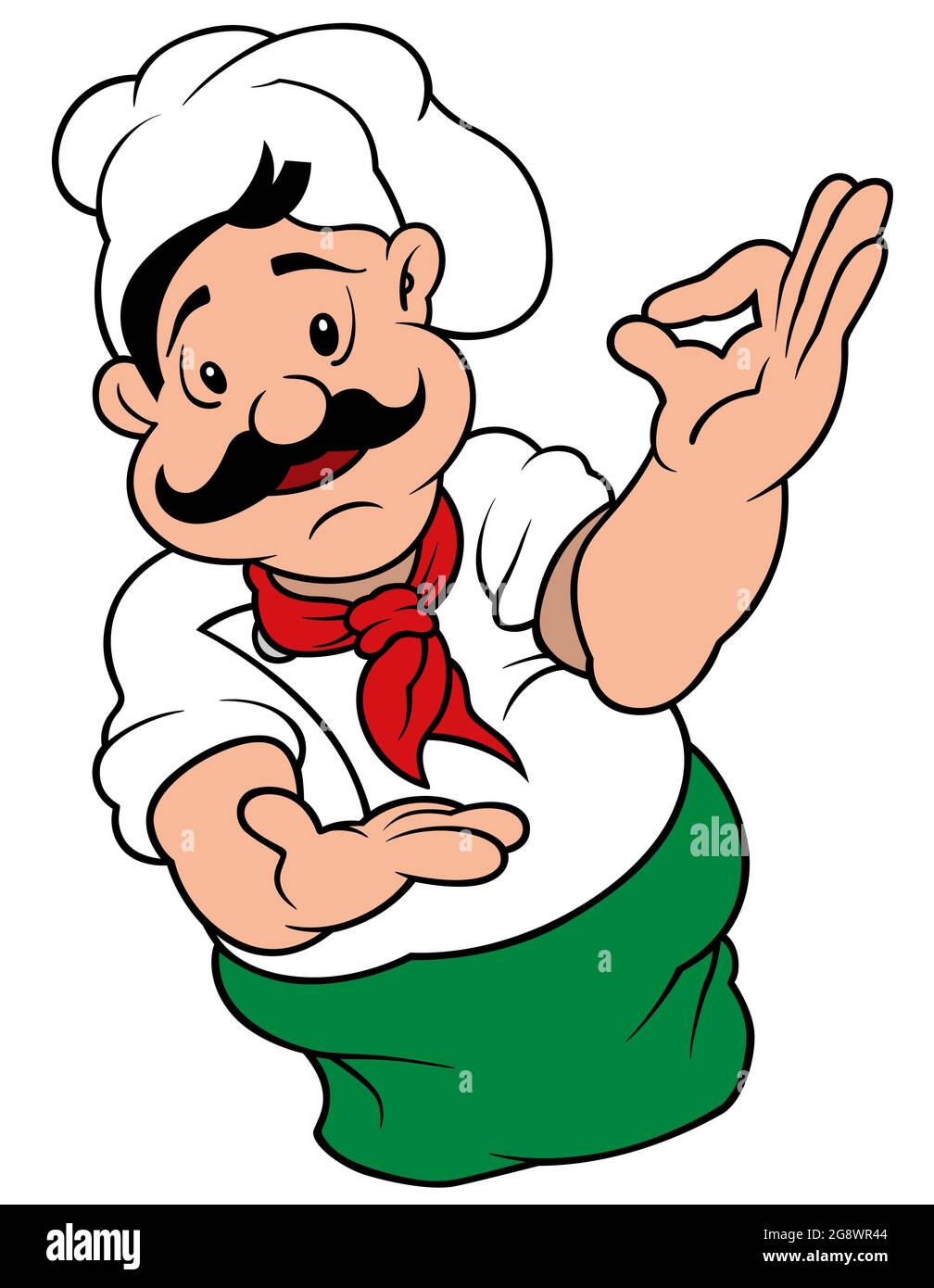 Cartoon Cook with Chefs Hat Stock Vector Image & Art - Alamy