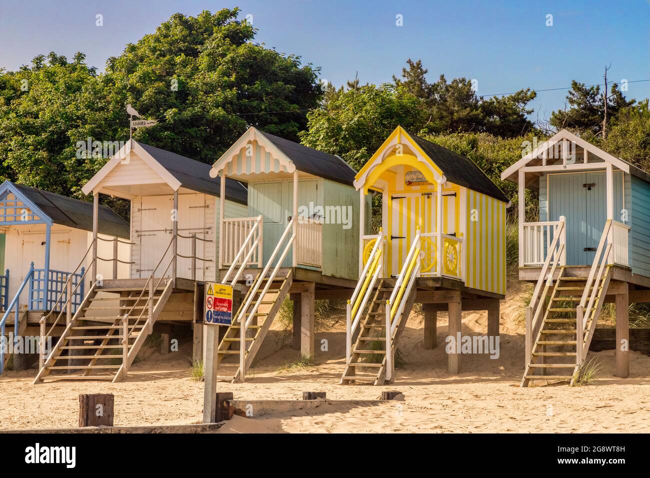 29 June 2019: Wells-Next-The-Sea, Norfolk, England, UK - Bathing huts ...