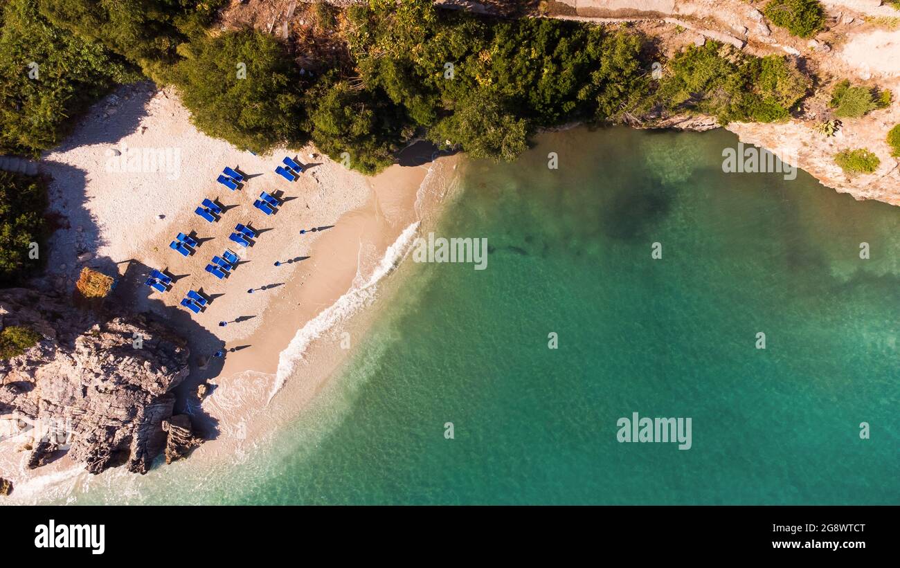 View of Gjipe beach, Albania Stock Photo - Alamy