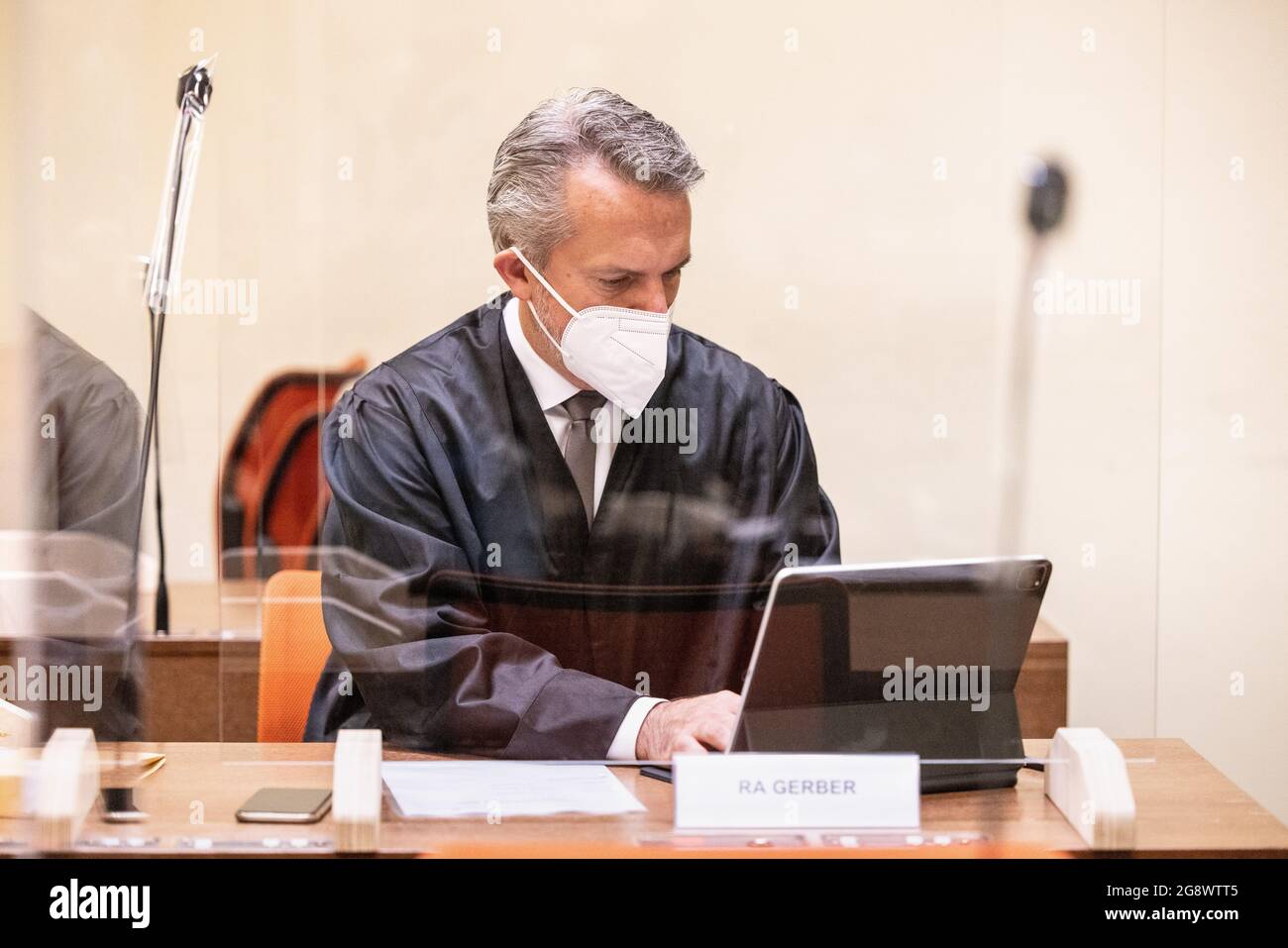 Munich, Germany. 23rd July, 2021. Christian Gerber, lawyer of a man ...