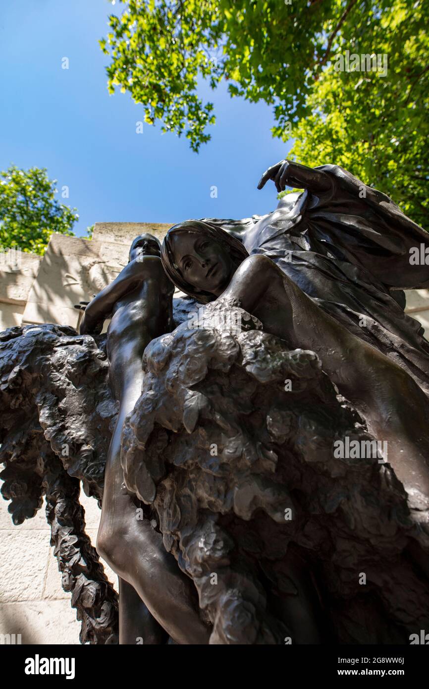 The 1920 Anglo-Belgian Memorial on the Victoria Embankment, London; a ...
