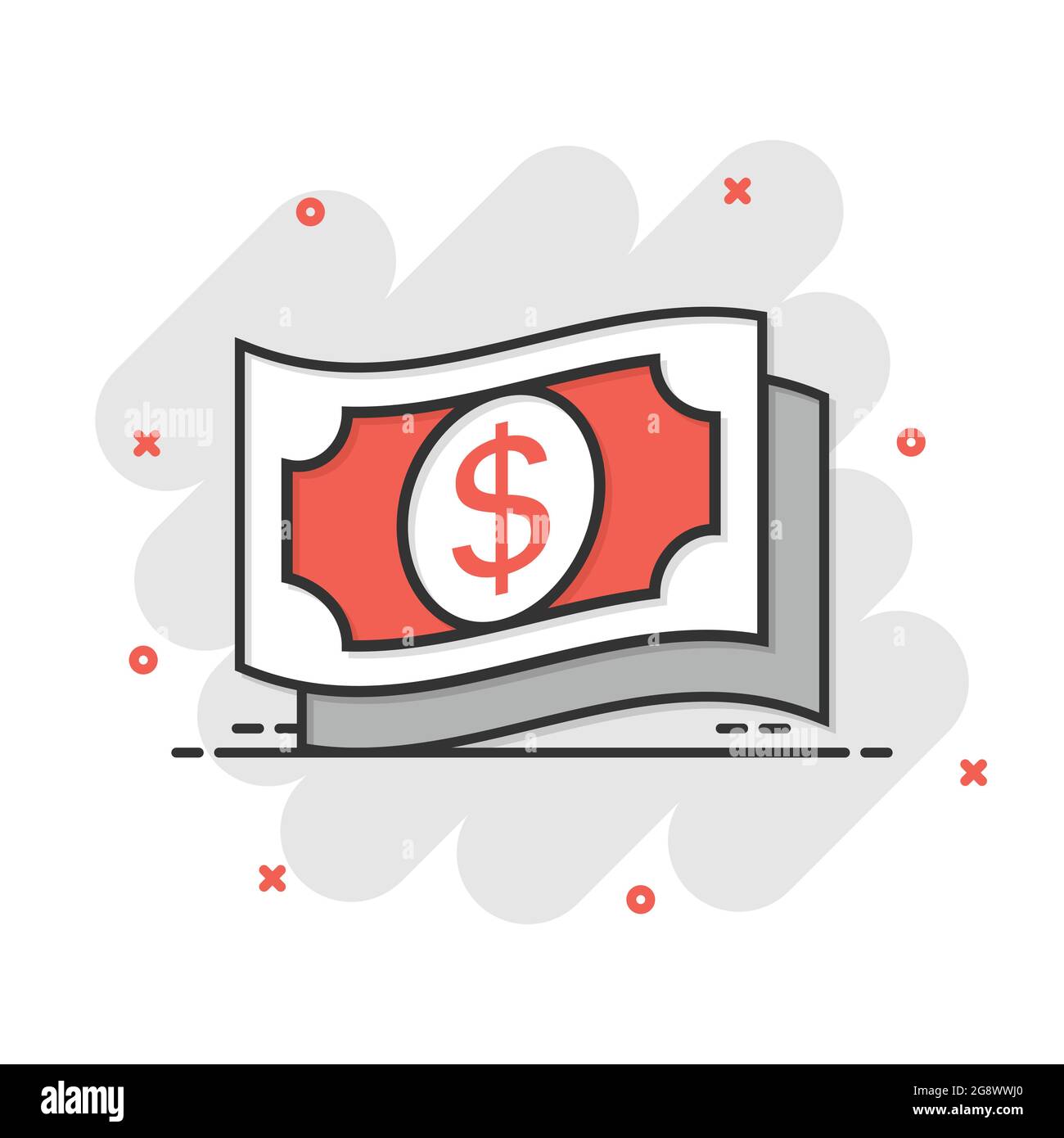Money dollar icon in comic style. Exchange cash cartoon vector ...