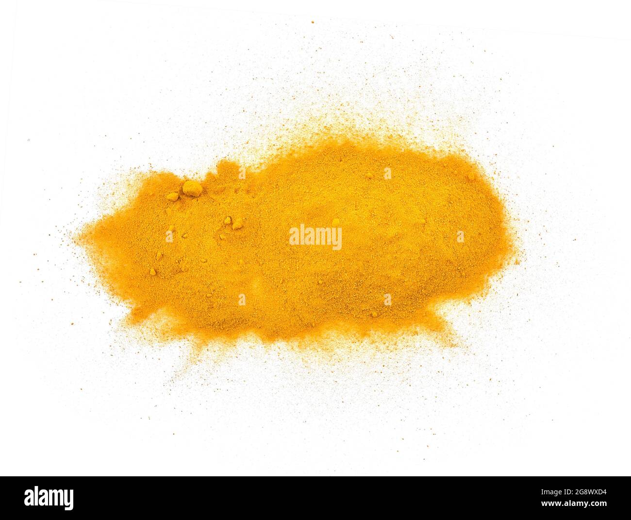 Top view of Turmeric Powder isolated on white background Stock Photo ...