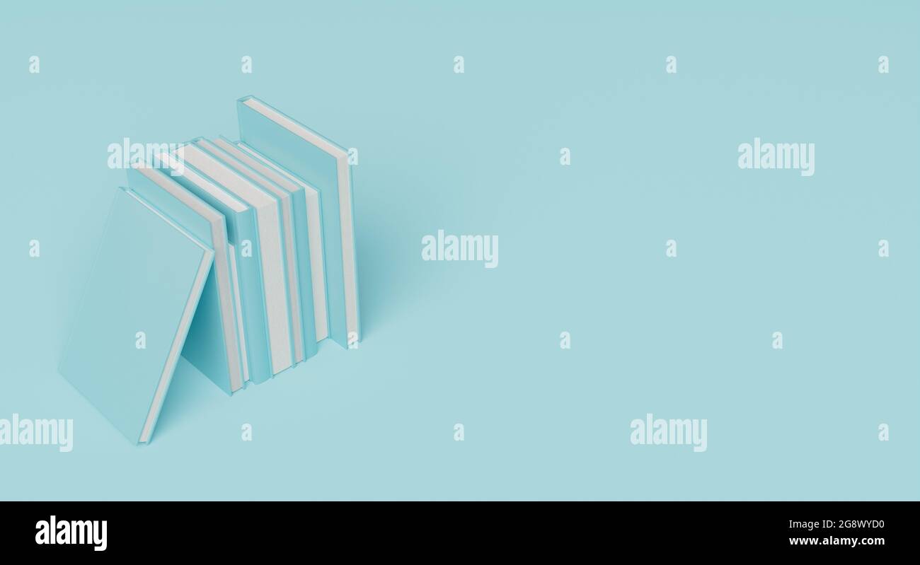 minimalist row of monochromatic books in a corner with space for text ...