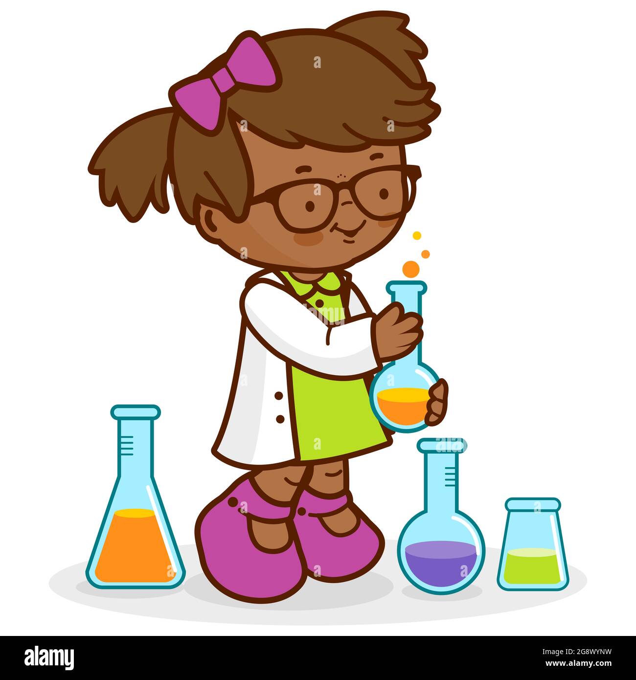 Child in chemistry class Cut Out Stock Images & Pictures - Alamy
