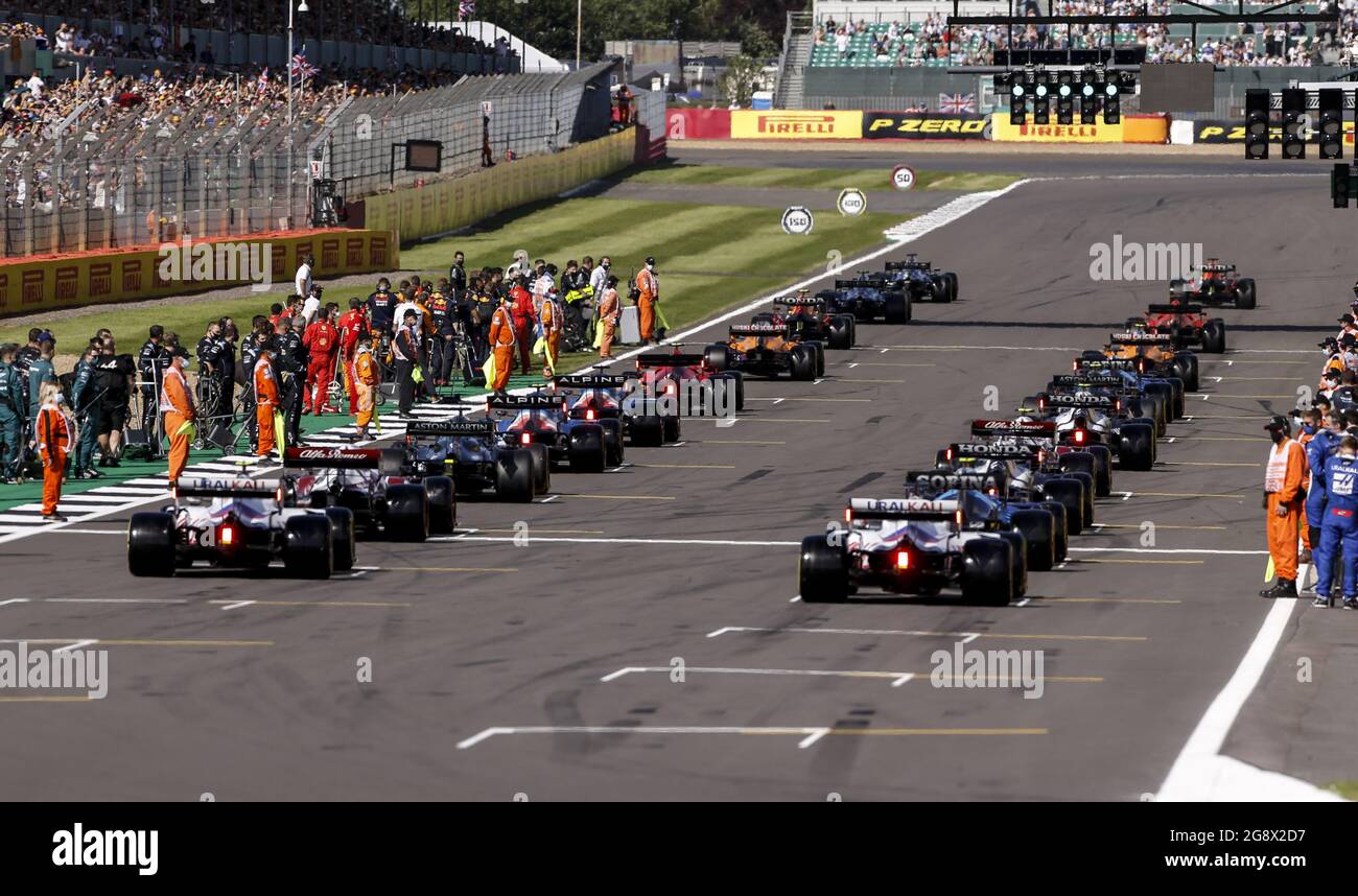 grid ambien during the Sprint Race of Formula 1 Pirelli British Grand ...