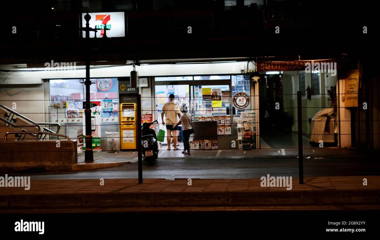 Connivence Store 7 / 11 on Sukhumvit Road Thong Lo Bangkok Thailand ...