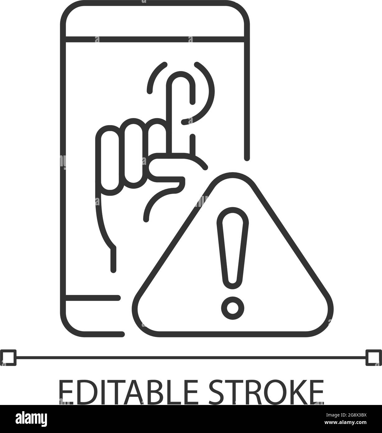 Touch display not working linear icon Stock Vector Image & Art - Alamy