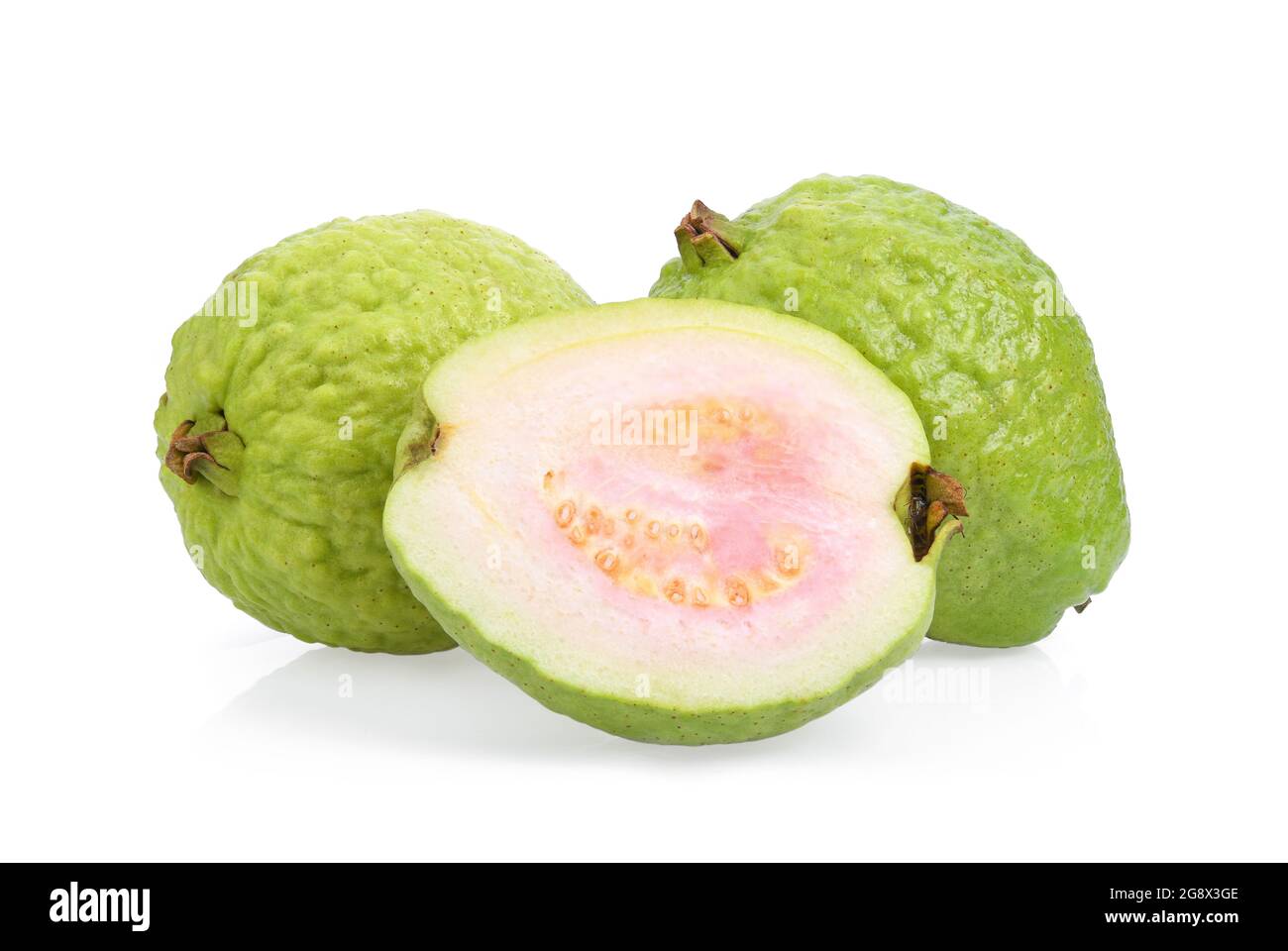 pink guava isolated on white background Stock Photo - Alamy