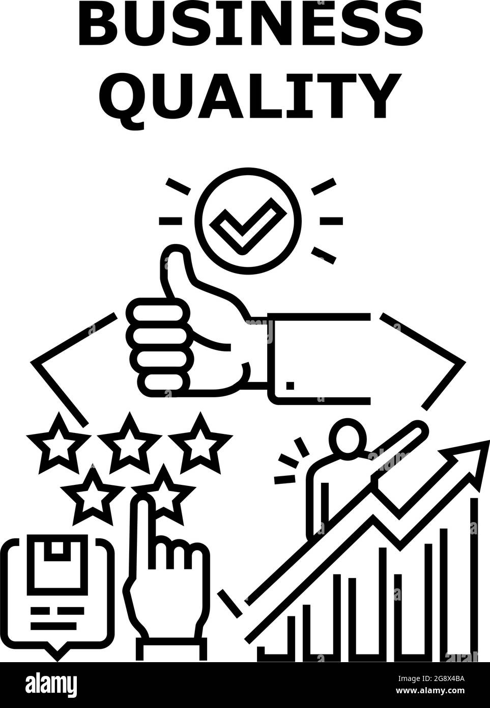 Business Quality Vector Concept Black Illustration Stock Vector Image ...