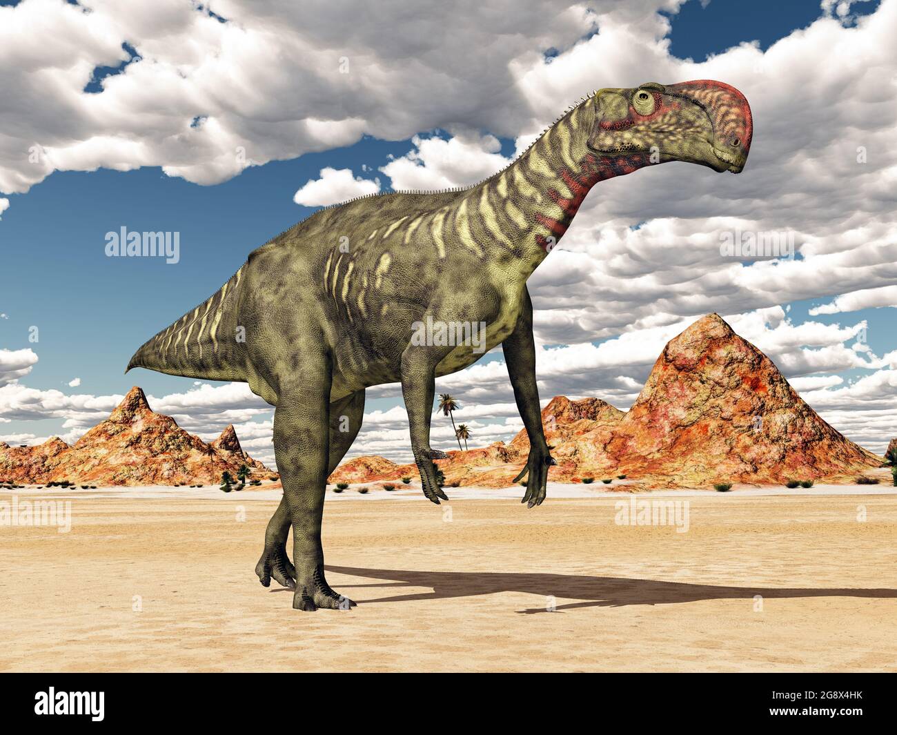 Dinosaur Altirhinus in a landscape Stock Photo - Alamy