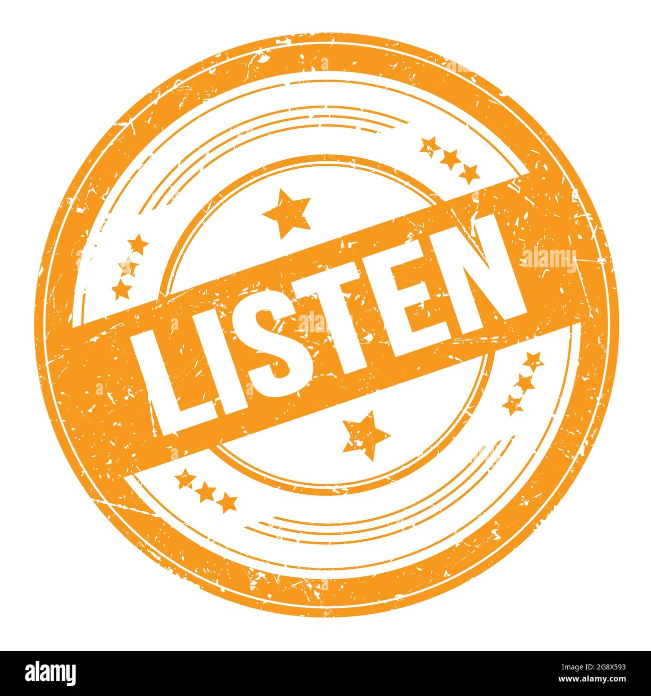Listen stamp hi-res stock photography and images - Alamy