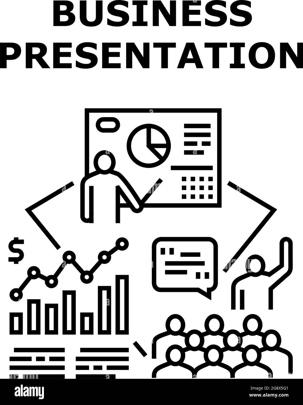 Business Presentation Meeting Vector Concept Color Stock Vector Image ...