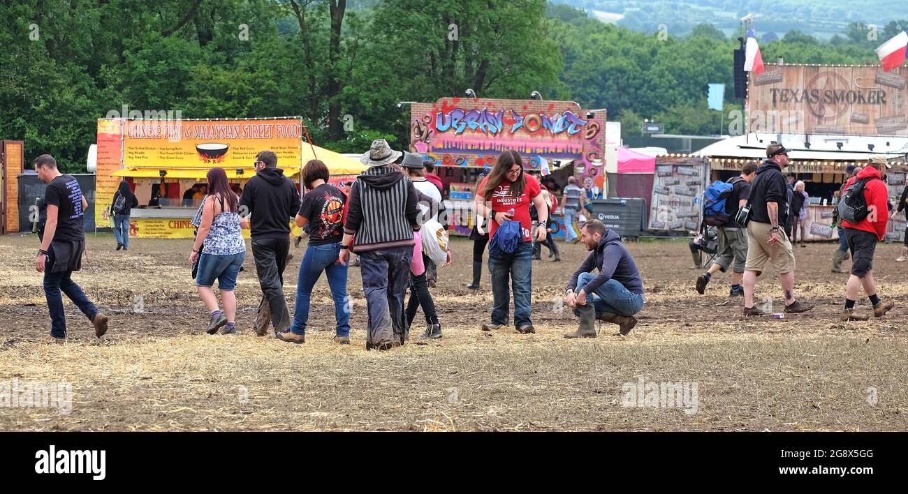 People at an outdoor heavy metal music event Stock Photo - Alamy