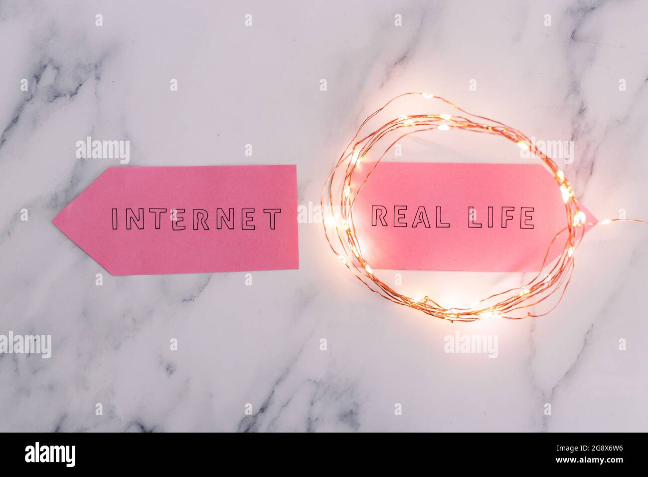 social media lifestyle concept, Internet and Real Life alternatives on ...