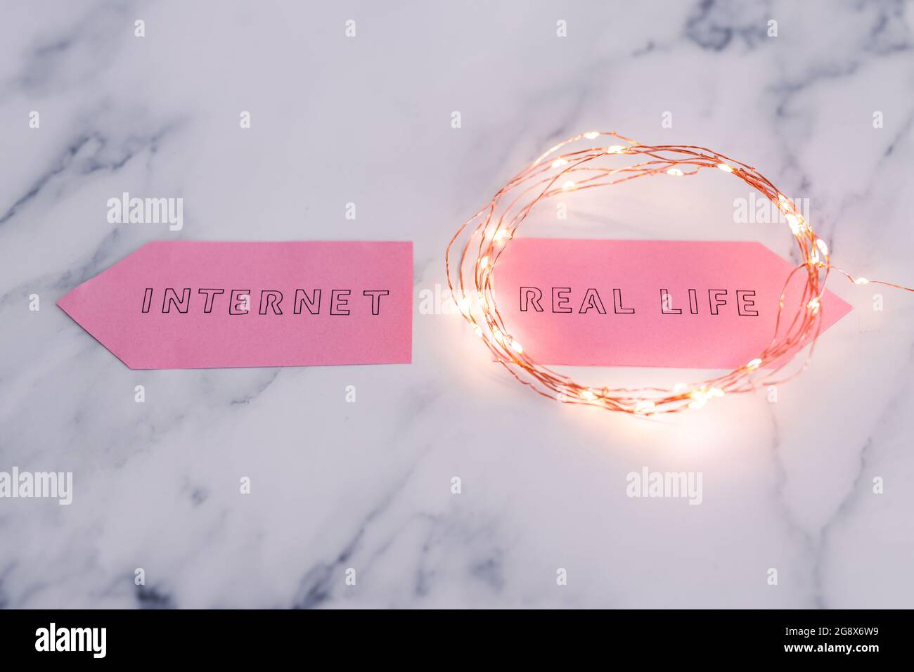 social media lifestyle concept, Internet and Real Life alternatives on ...