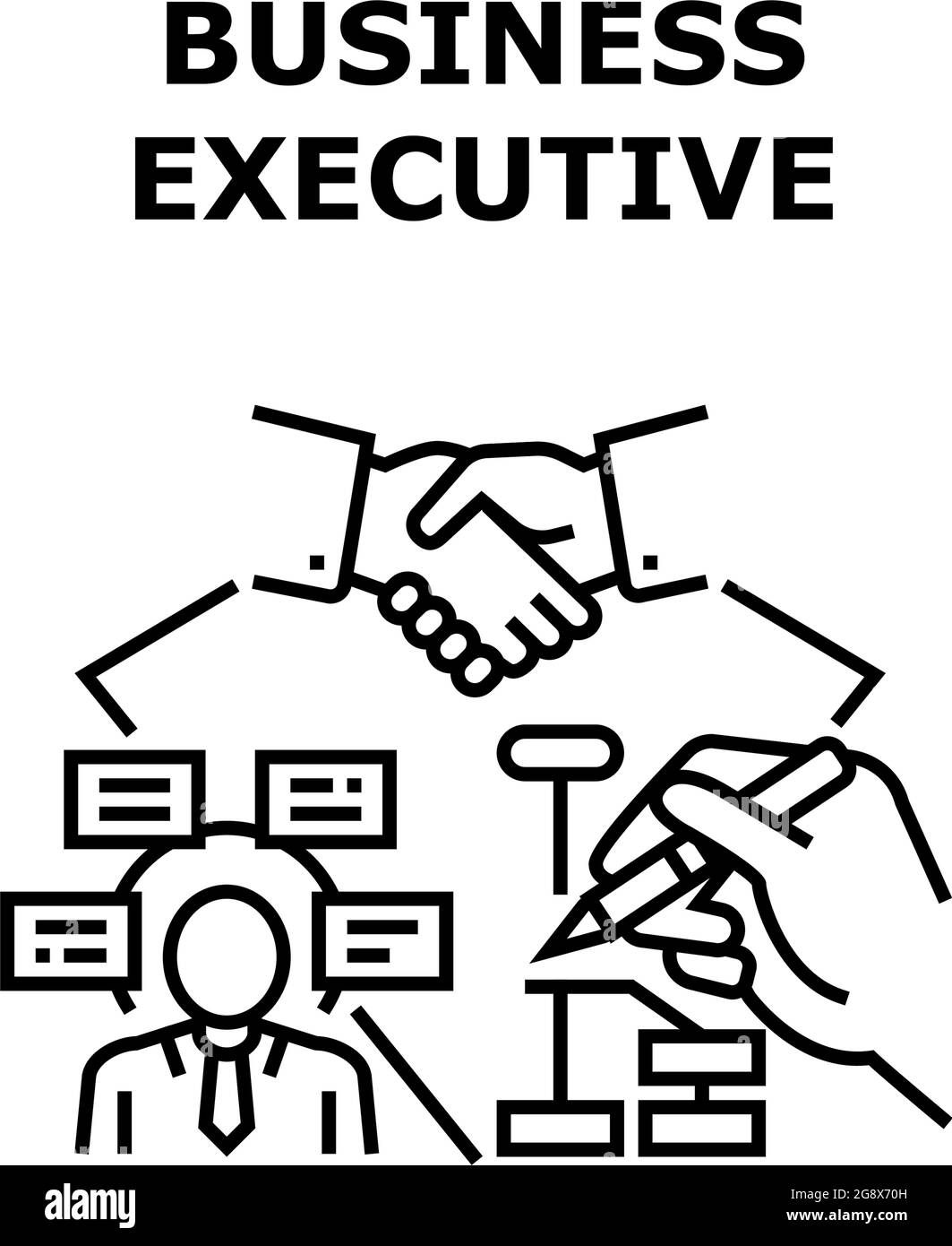 Business Executive Strategy Vector Concept Color Stock Vector Image ...