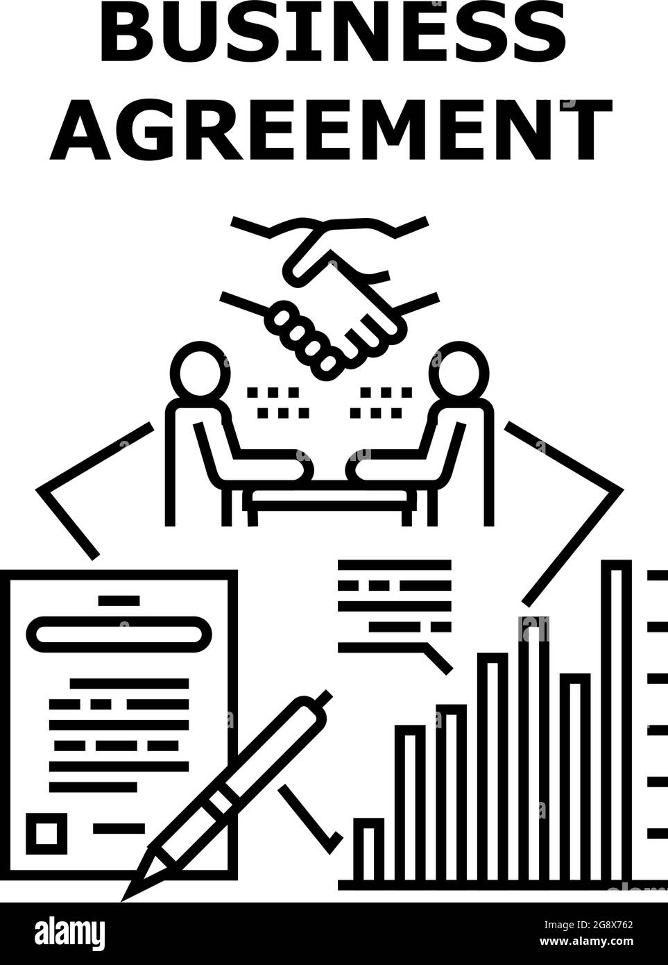 Business Agreement Signing Vector Concept Color Stock Vector Image ...