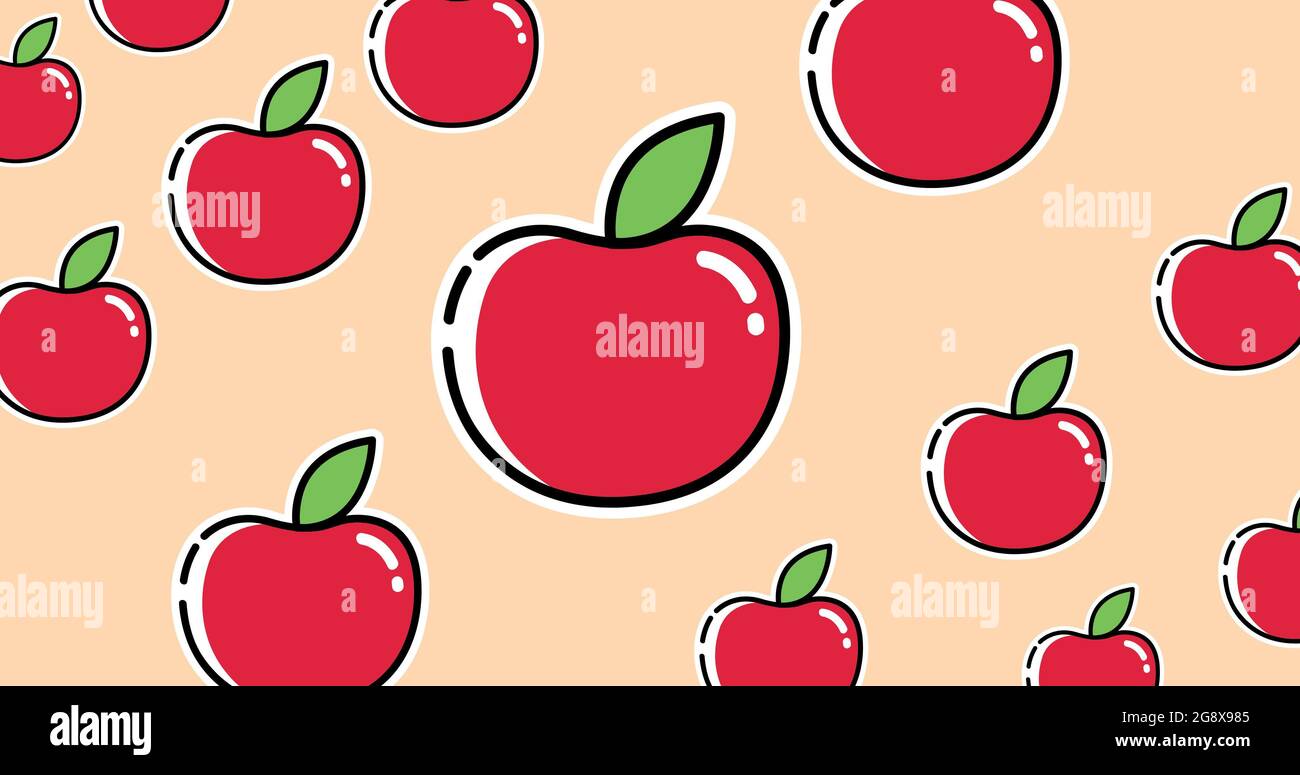 Orange apples illustration hi-res stock photography and images - Alamy