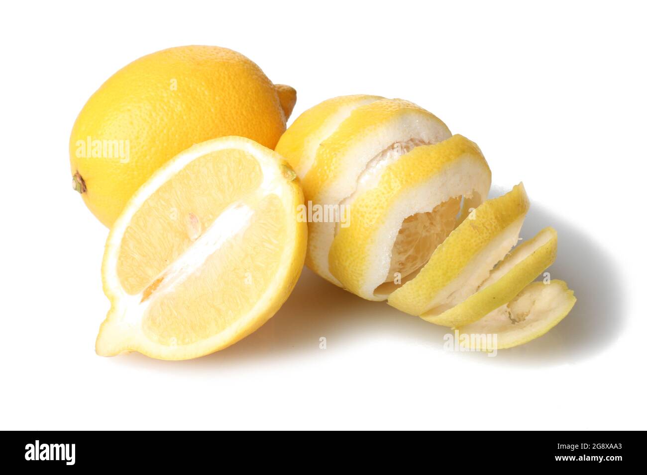 ripe lemons isolated on white Stock Photo - Alamy