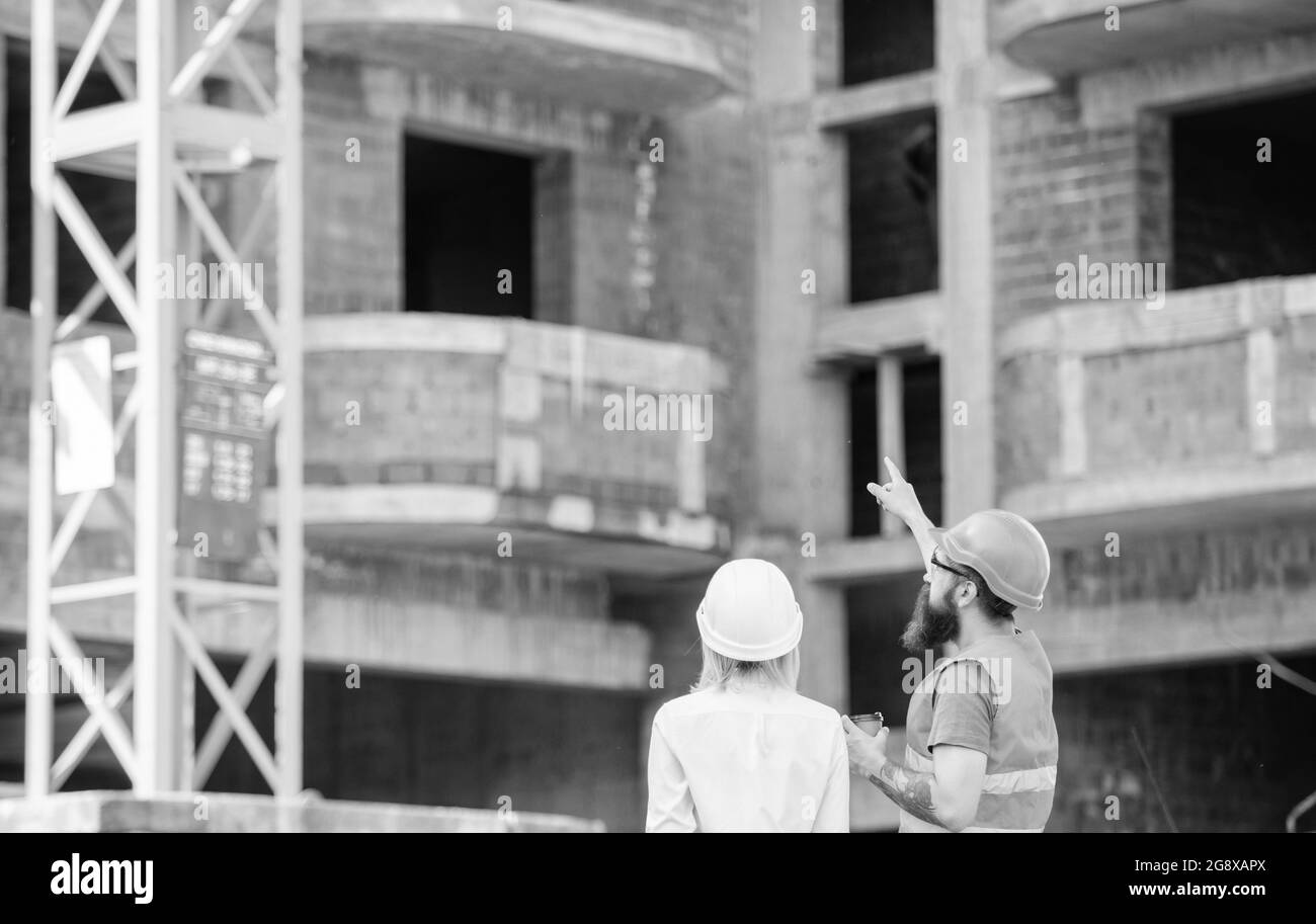 Construction site engineer woman Black and White Stock Photos & Images ...