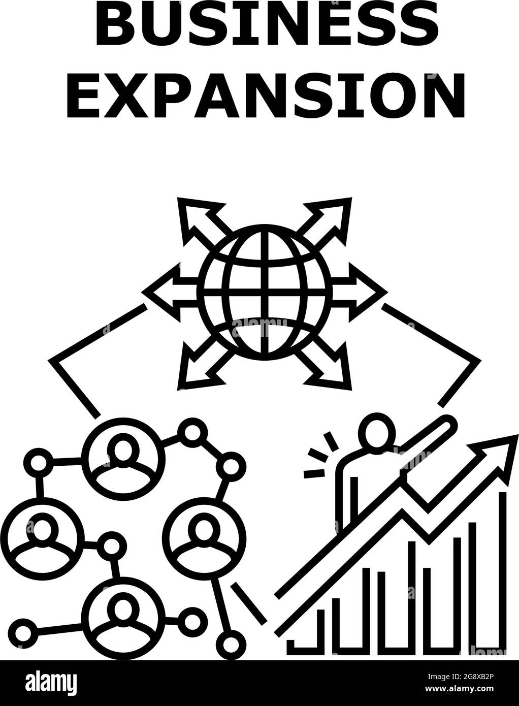 Business Expansion In World Vector Concept Color Stock Vector Image ...