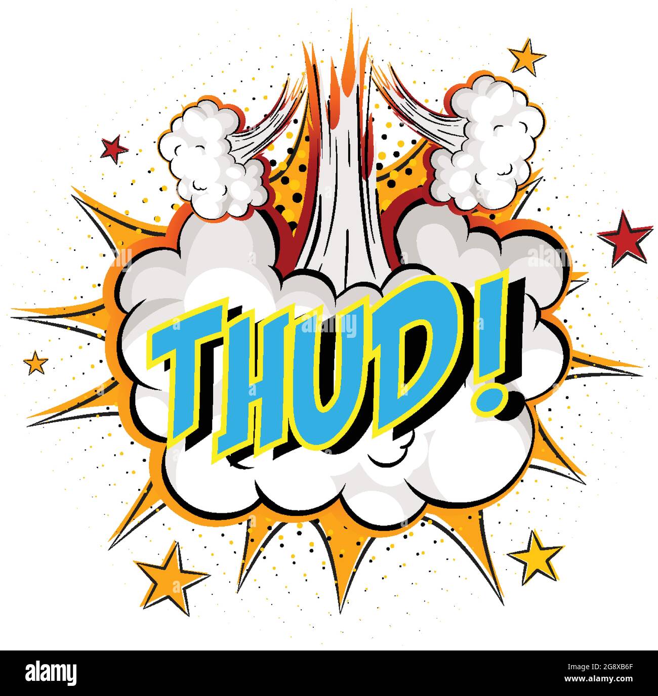 Word Thud on comic cloud explosion background illustration Stock Vector ...