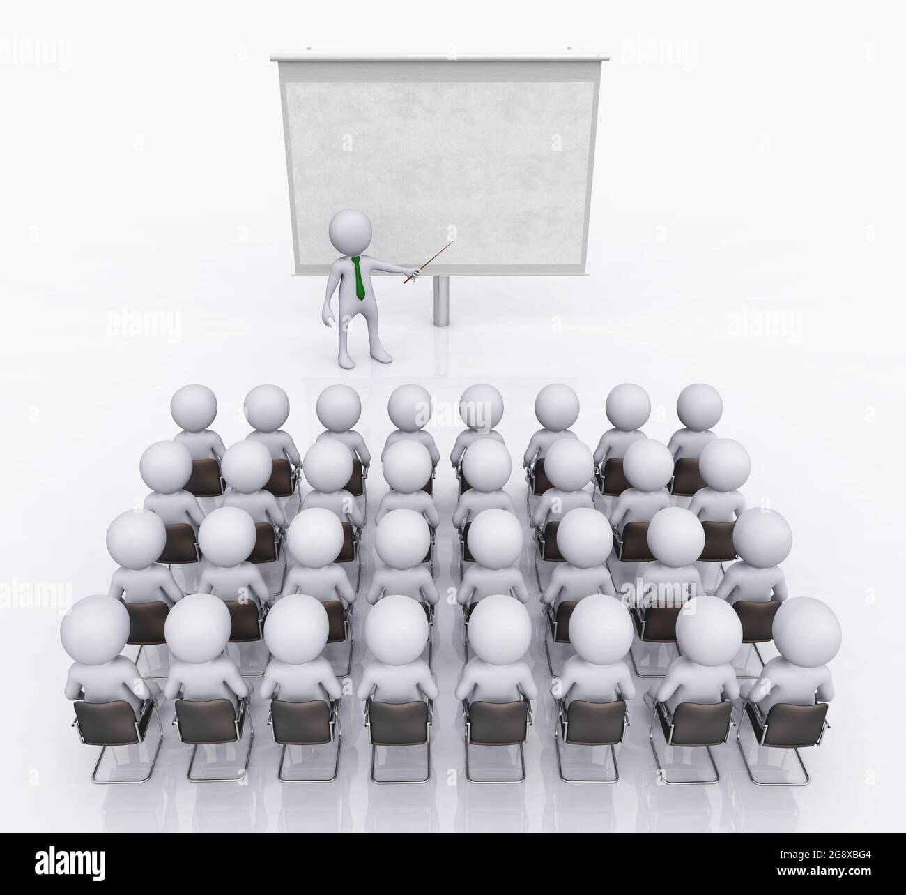 3D figures as lecturer and students in the lecture hall Stock Photo - Alamy