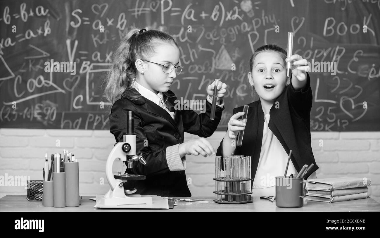 Chemical experiment concept. Safety measures for providing safe ...