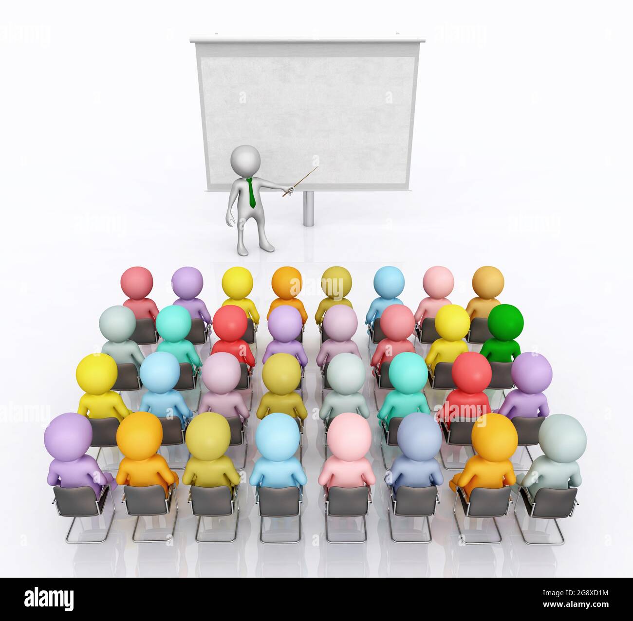 3D figures as lecturer and students in the lecture hall Stock Photo - Alamy