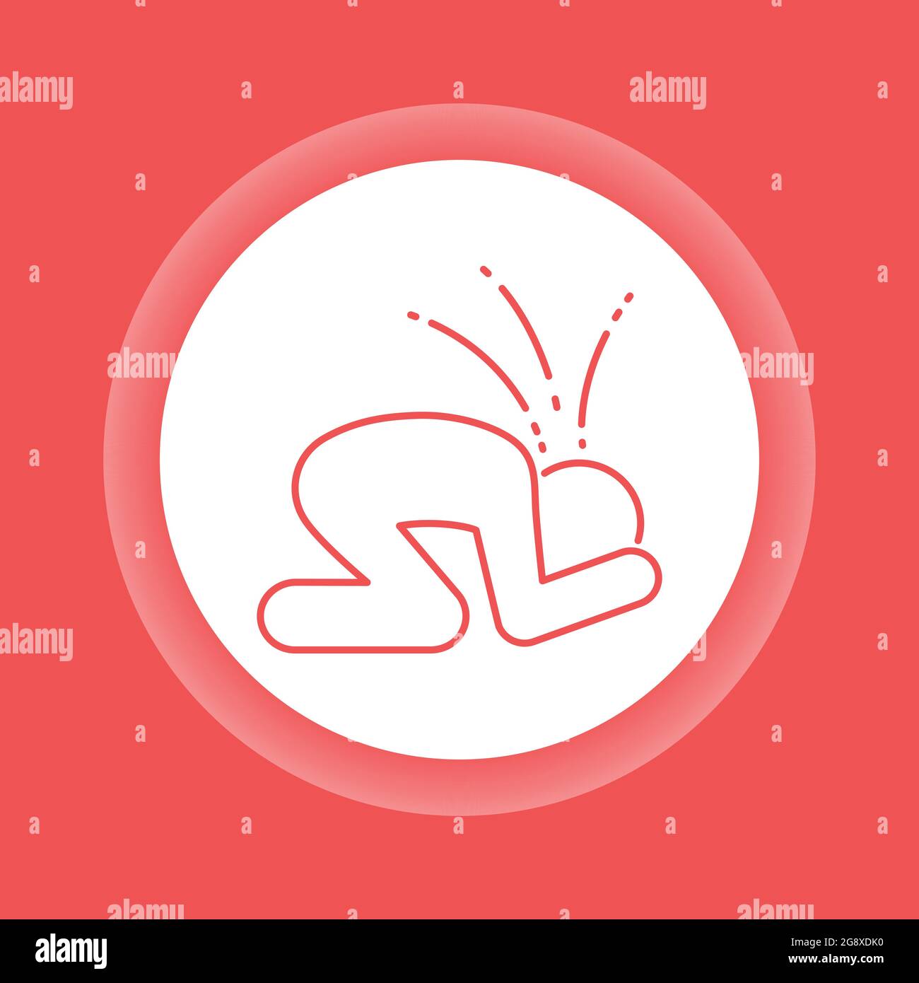 Bullying color button icon. Harassment, and violence. Isolated vector ...