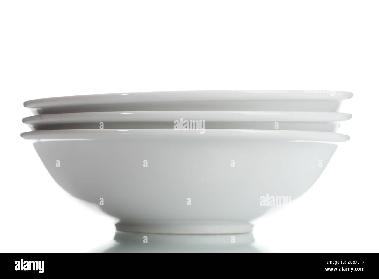 empty bowls isolated on white Stock Photo - Alamy