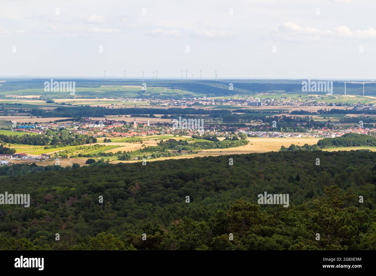 Aerial view of Harka, seen from Karoly-kilato, Hungary Stock Photo - Alamy