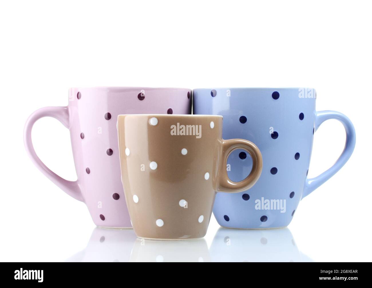 Color cups isolated on white Stock Photo - Alamy