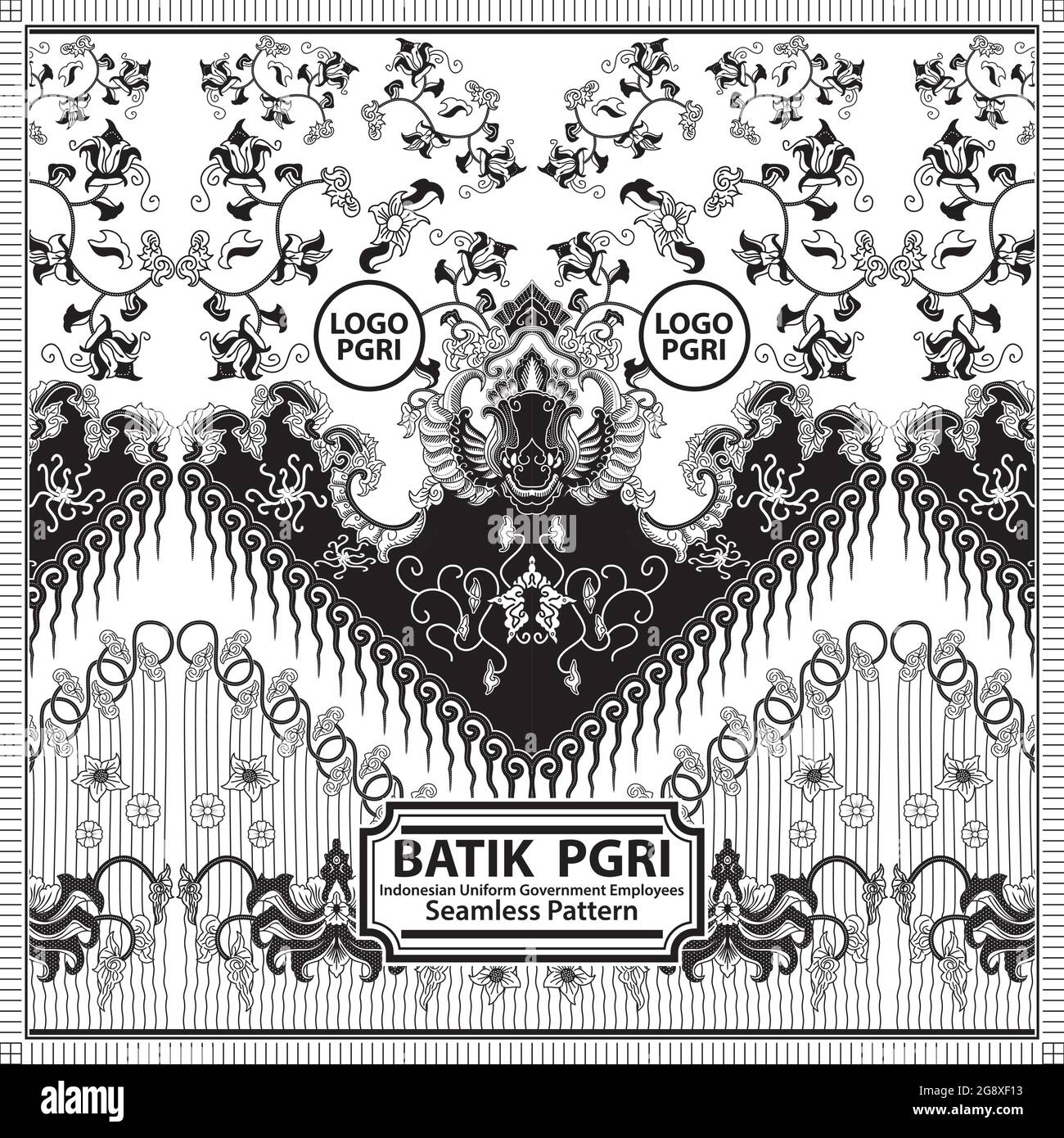 Sketsa Motif Batik Modern