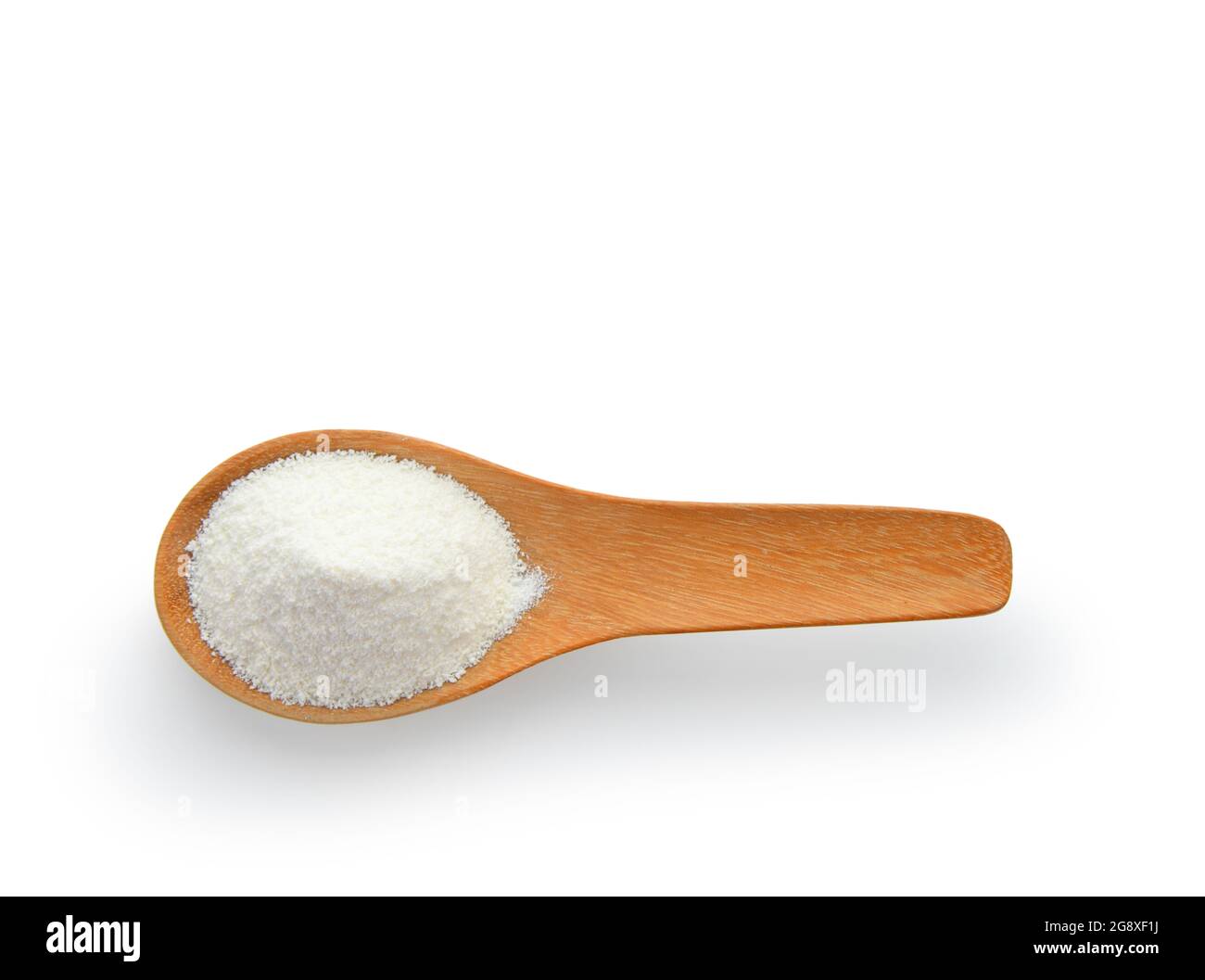 Creamer, Coffee whitener, Non-dairy creamer in wood spoon on white ...