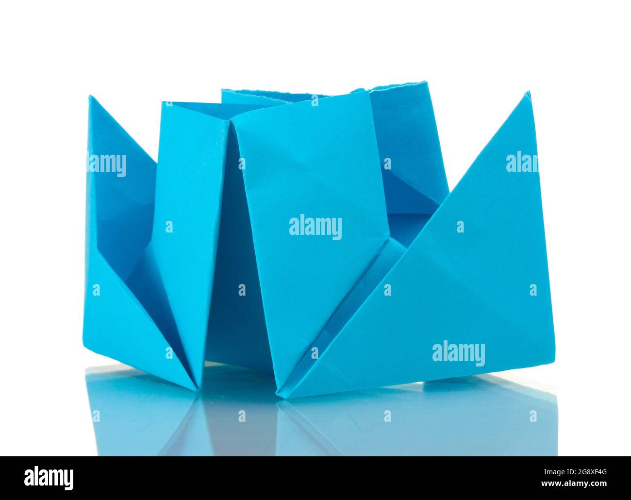 Origami paper steamer isolated on white Stock Photo - Alamy