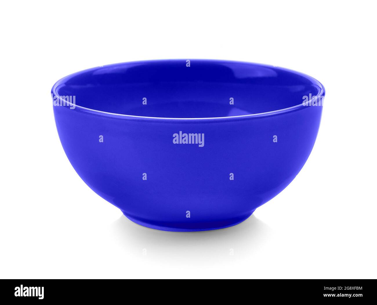 blue bowl on white background Stock Photo - Alamy