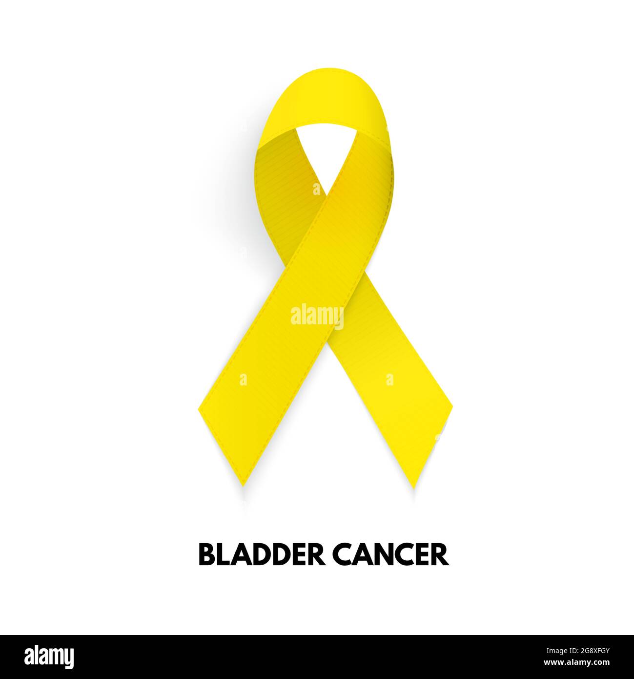 Yellow Ribbon. Bladded cancer sign. Vector Illustration EPS10 Stock ...