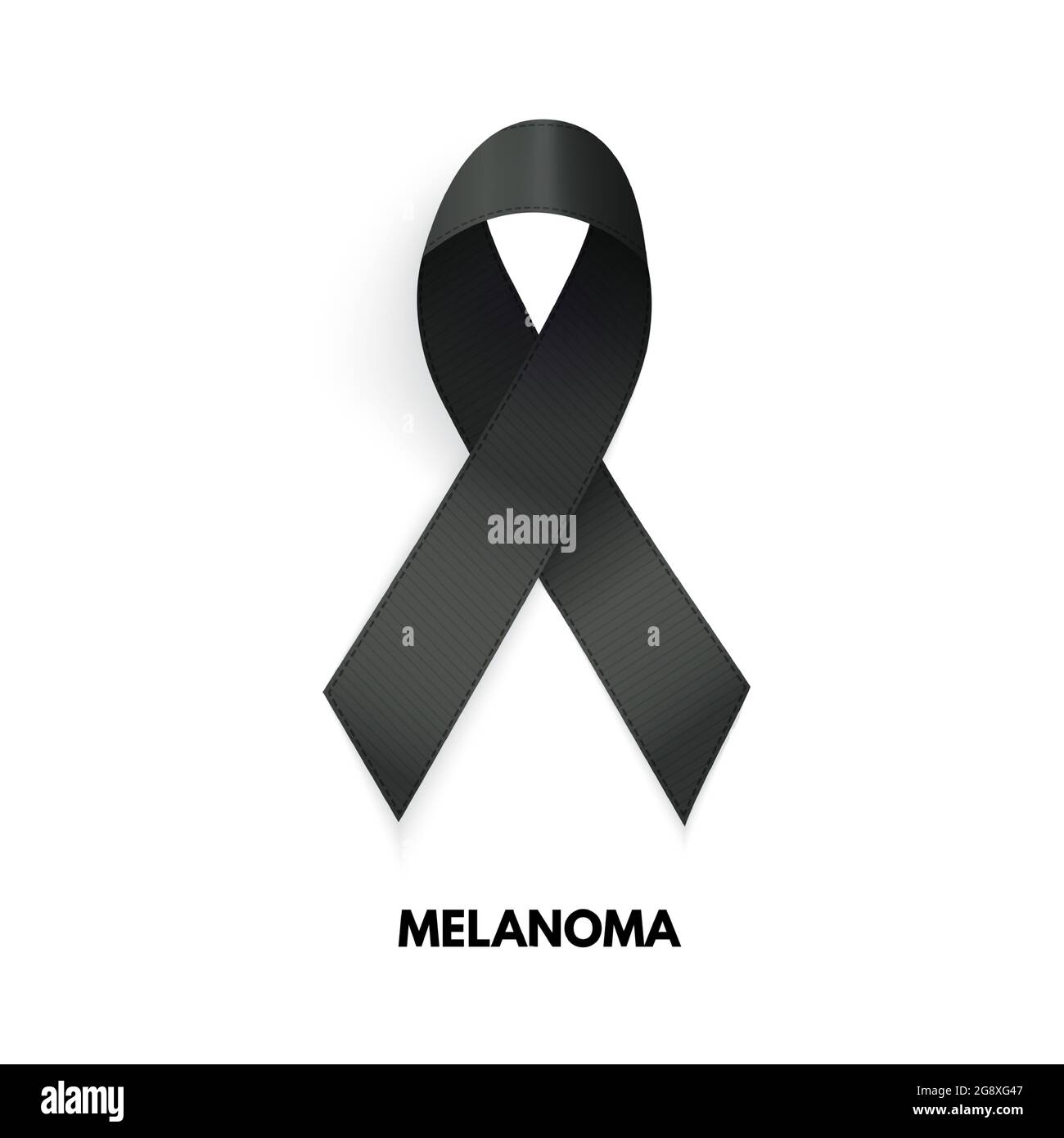 Black Ribbon. Melanoma cancer sign. Vector Illustration EPS10 Stock ...
